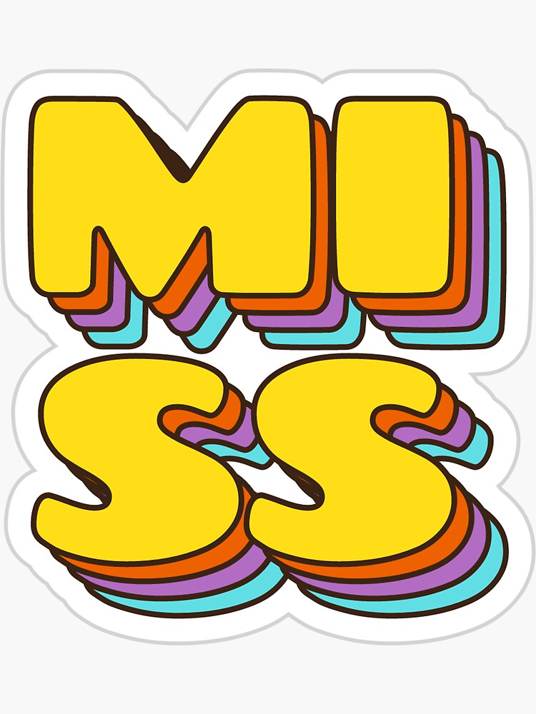 "MISS" Sticker for Sale by ABC-Studio | Redbubble