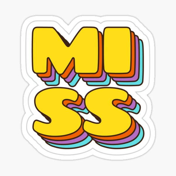 "MISS" Sticker for Sale by ABC-Studio | Redbubble