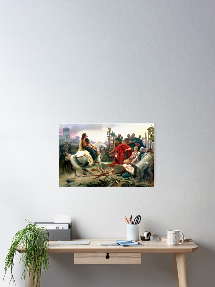 "Julius Caesar and Vercingetorix at the surrender" Poster for Sale by ...
