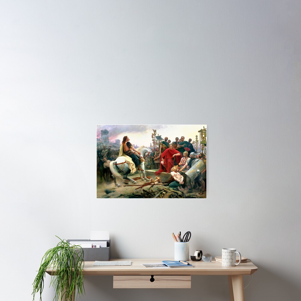 "Julius Caesar and Vercingetorix at the surrender" Poster for Sale by ...
