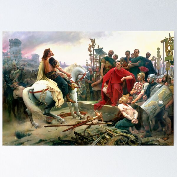 "Julius Caesar and Vercingetorix at the surrender" Poster for Sale by ...