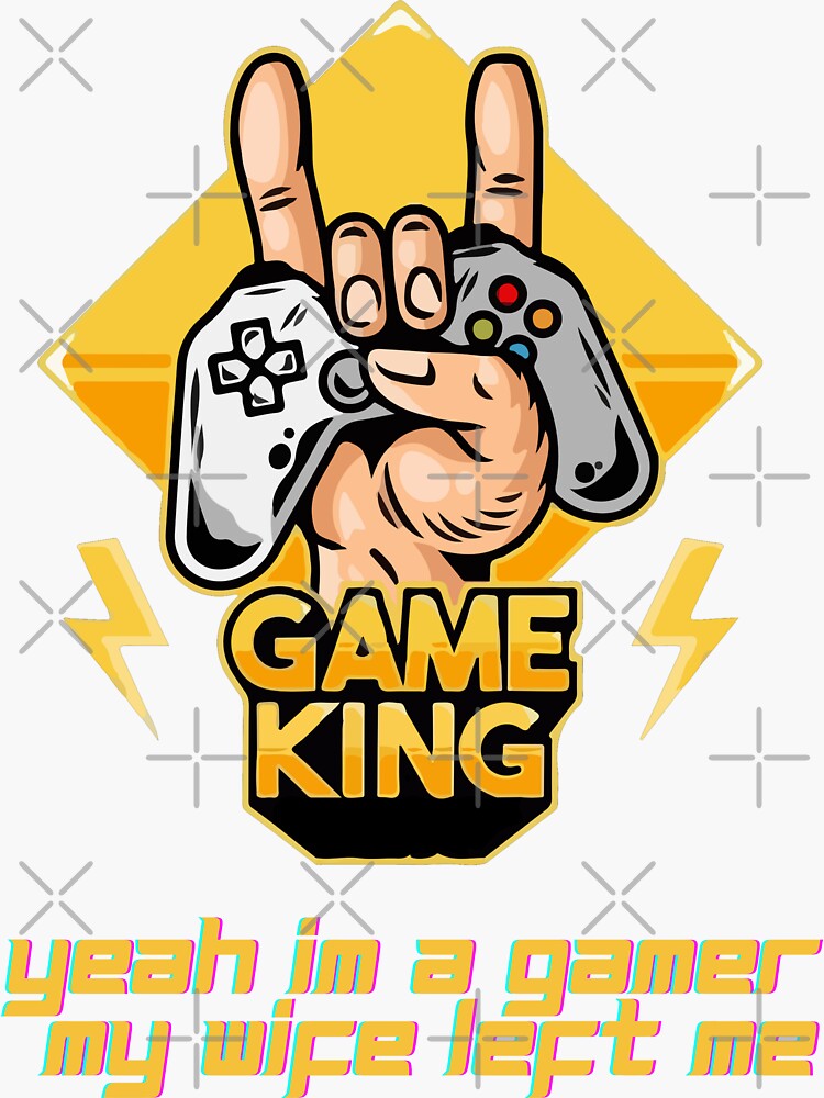 "yeah im a gamer my wife left me" Sticker for Sale by fcbysree | Redbubble