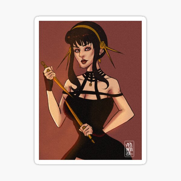 "Yor FORGER " Sticker for Sale by Ashmanart | Redbubble