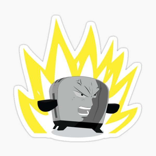 "Anime Screaming Toaster" Sticker for Sale by CarkusCreations | Redbubble