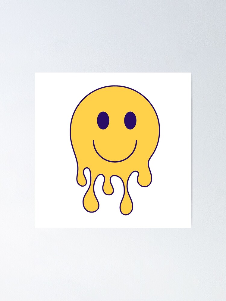 "Smiley Drip" Poster for Sale by kamuipreme | Redbubble