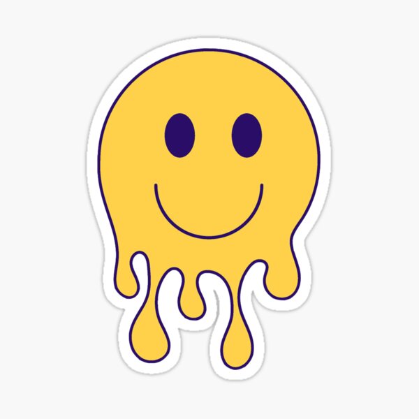 "Smiley Drip" Sticker for Sale by kamuipreme | Redbubble