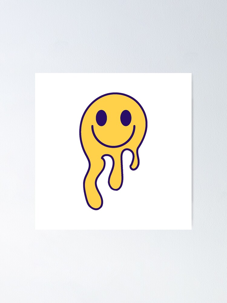 "Smiley Drip" Poster for Sale by kamuipreme | Redbubble