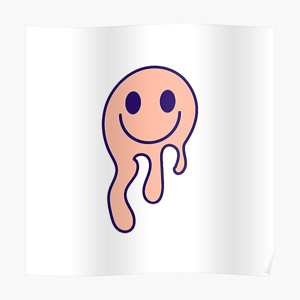 "Smiley Drip" Poster for Sale by kamuipreme | Redbubble