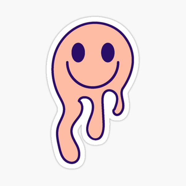 "Smiley Drip" Sticker for Sale by kamuipreme | Redbubble