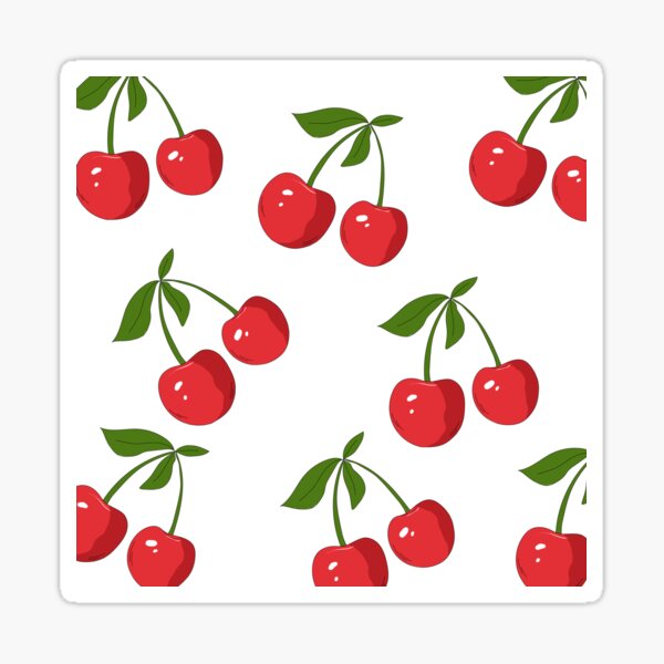 "Cute Cherry Design " Sticker for Sale by aishaf4rias | Redbubble