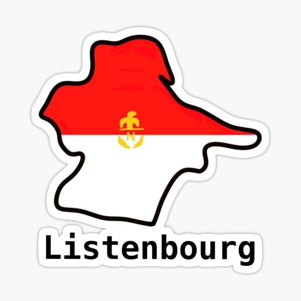 "Listenbourg in the map" Sticker for Sale by Lai-a | Redbubble