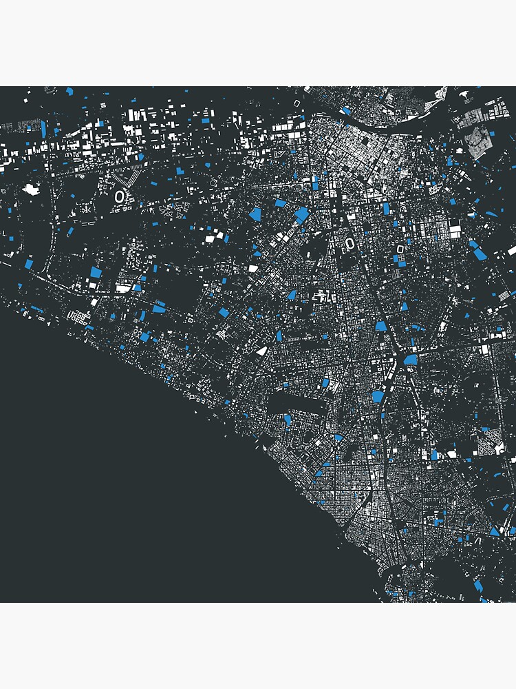 "Map of Lima with its schools in colour" Sticker for Sale by jean ...