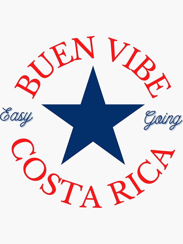 "Buen Vibe Costa Rica Star" Sticker for Sale by MarkArk | Redbubble