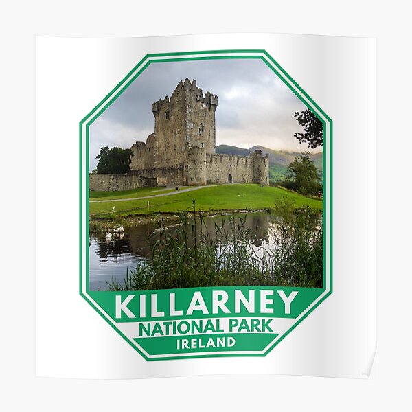 "Killarney National Park Ireland Ross Castle Emblem" Poster for Sale by ...