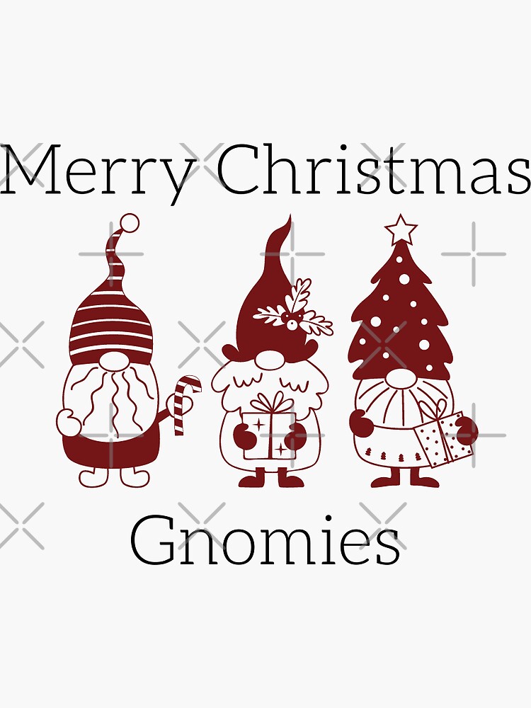 ""Merry Christmas Gnomies" | Christmas is here" Sticker for Sale by ...