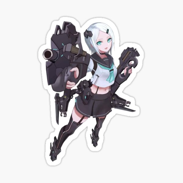 "Anime Girl Gun" Sticker for Sale by kittiescuties | Redbubble