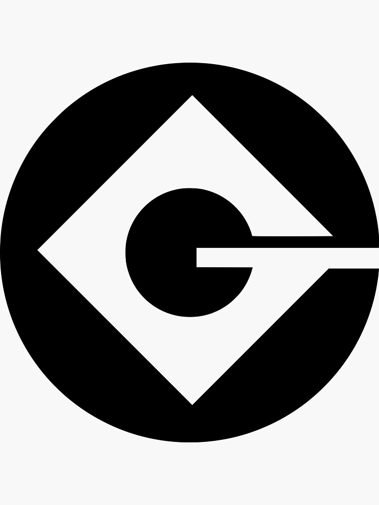 "Minions Gru Logo" Sticker for Sale by ANKHCOR | Redbubble