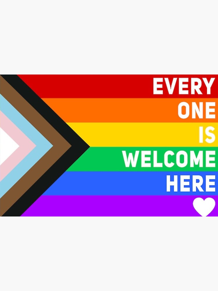 "Everyone is Welcome Here - Waterproof Vinyl Sticker or Magnet | LGBTQ ...