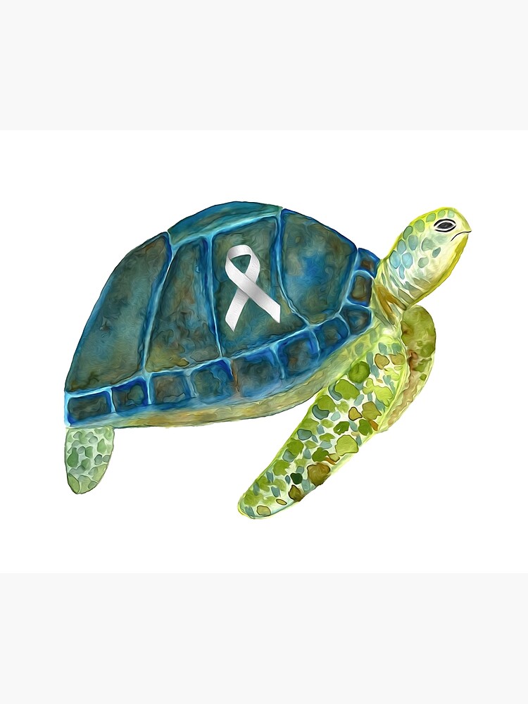 "Sea turtle raising awareness for lung cancer" Poster for Sale by ...