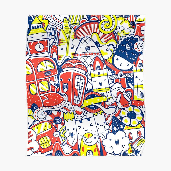 "Funny Doodle Art" Poster for Sale by maschkaa | Redbubble