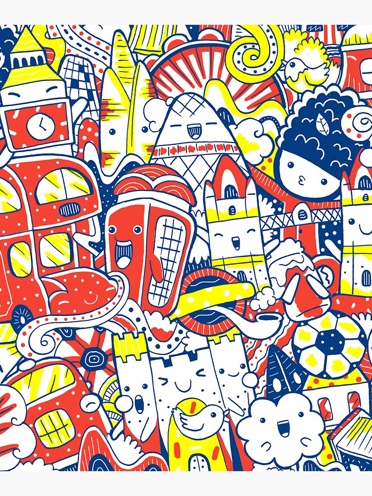 "Funny Doodle Art" Sticker for Sale by maschkaa | Redbubble