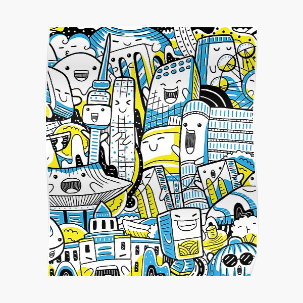 "Funny Doodle Art" Poster for Sale by maschkaa | Redbubble