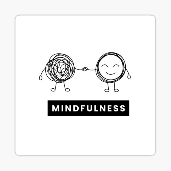 "MINDFULNESS Minimal" Sticker for Sale by raseena | Redbubble
