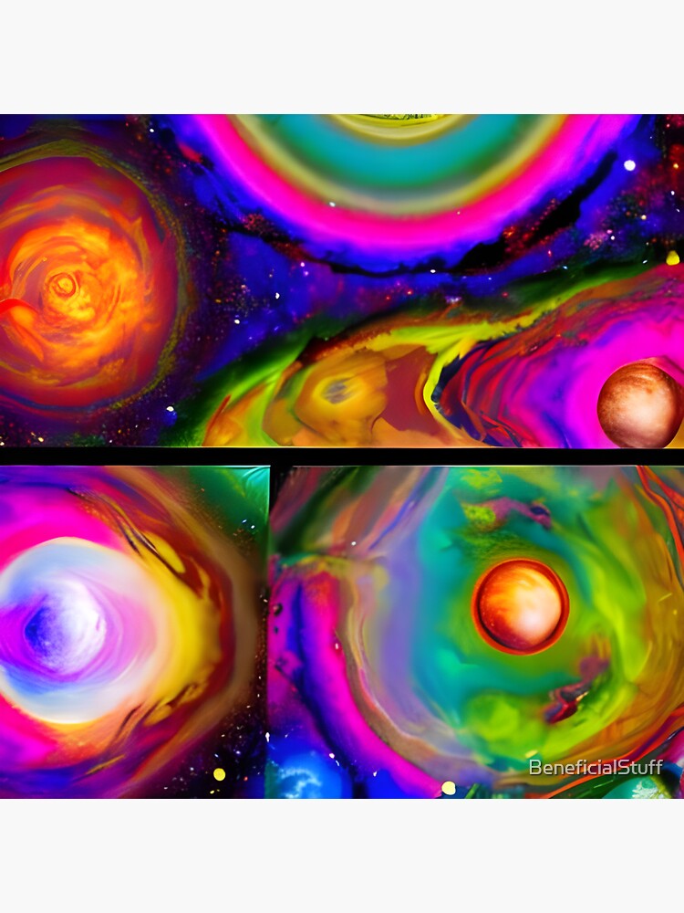 "Planets Colour Trippy 4" Sticker for Sale by BeneficialStuff | Redbubble
