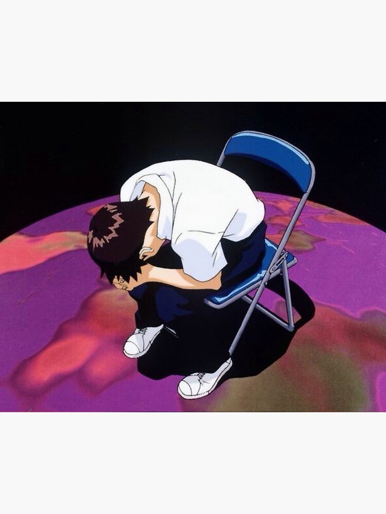 "Shinji in a Chair" Poster for Sale by FlashmanBiscuit | Redbubble