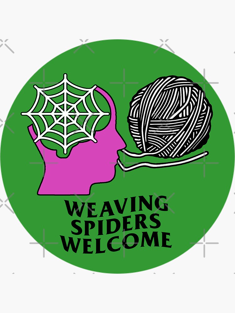 "Weaving Spiders Welcome Noodle Slurp" Sticker for Sale by Mayoney ...