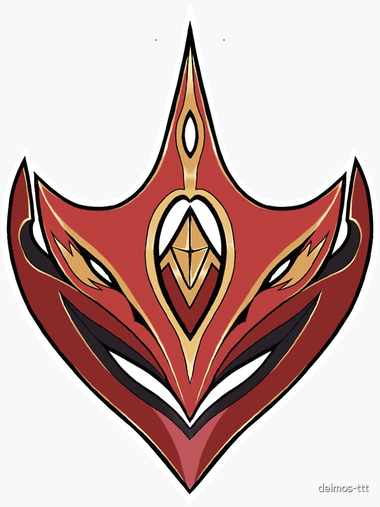 "childe's fatui mask" Sticker for Sale by deimos-ttt | Redbubble