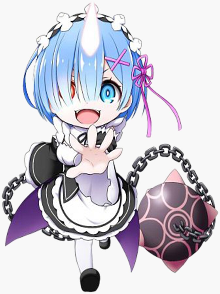 "rem chibi" Sticker for Sale by shanksy-d | Redbubble