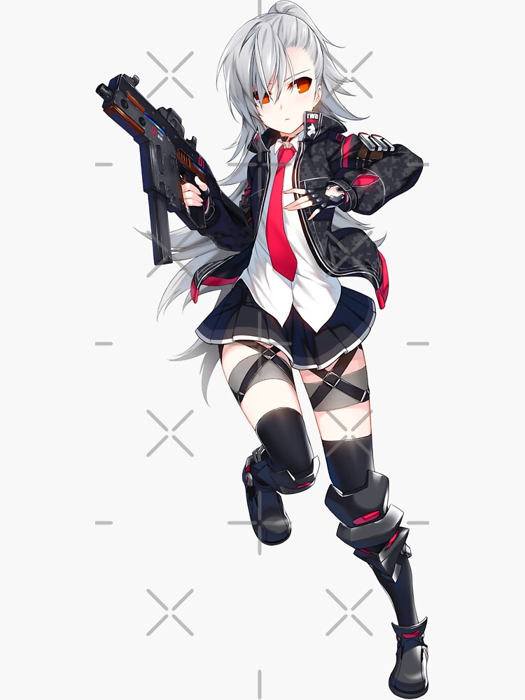 "Anime Girl Gun" Sticker for Sale by kittiescuties | Redbubble