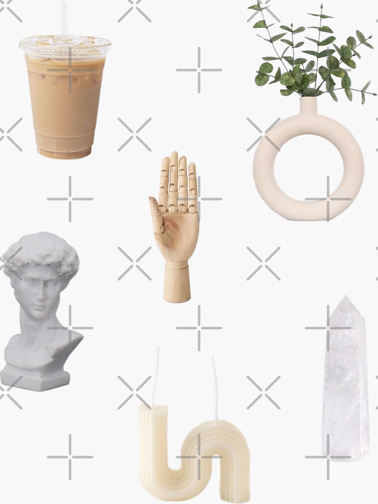 "Soft brown aesthetic core" Sticker for Sale by DesignsByRikke | Redbubble