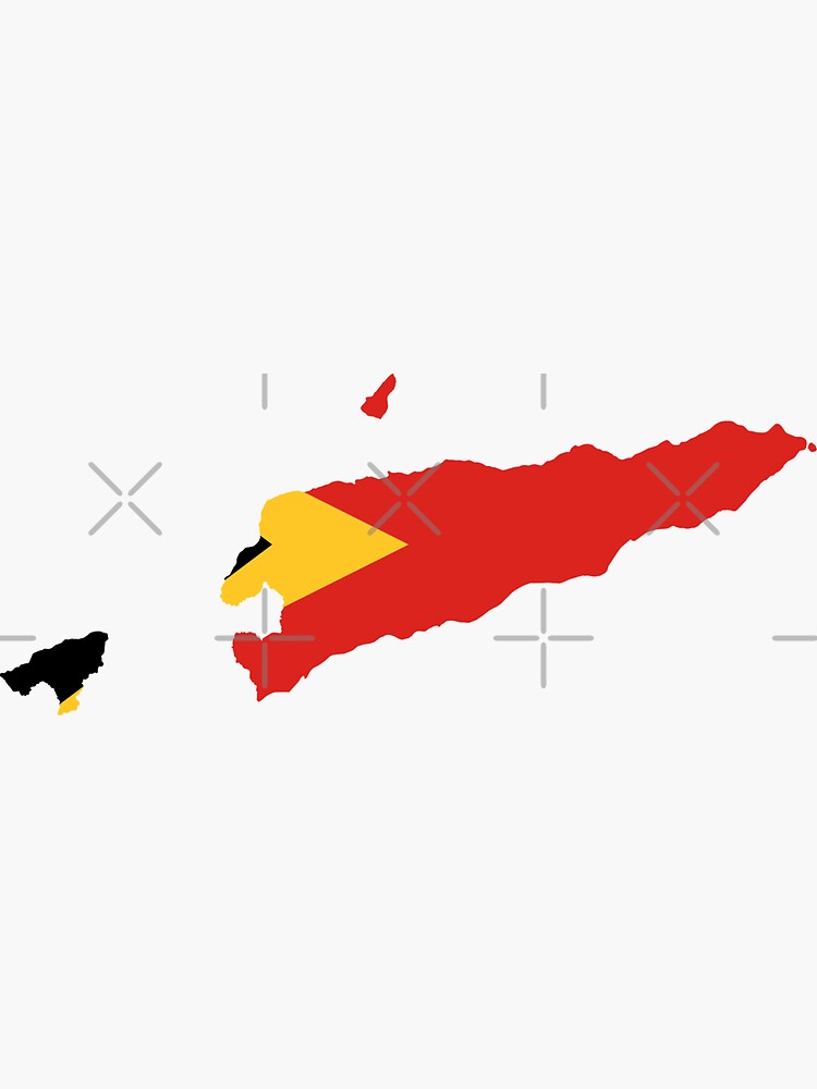 "Flag map of East Timor" Sticker for Sale by mo91 | Redbubble