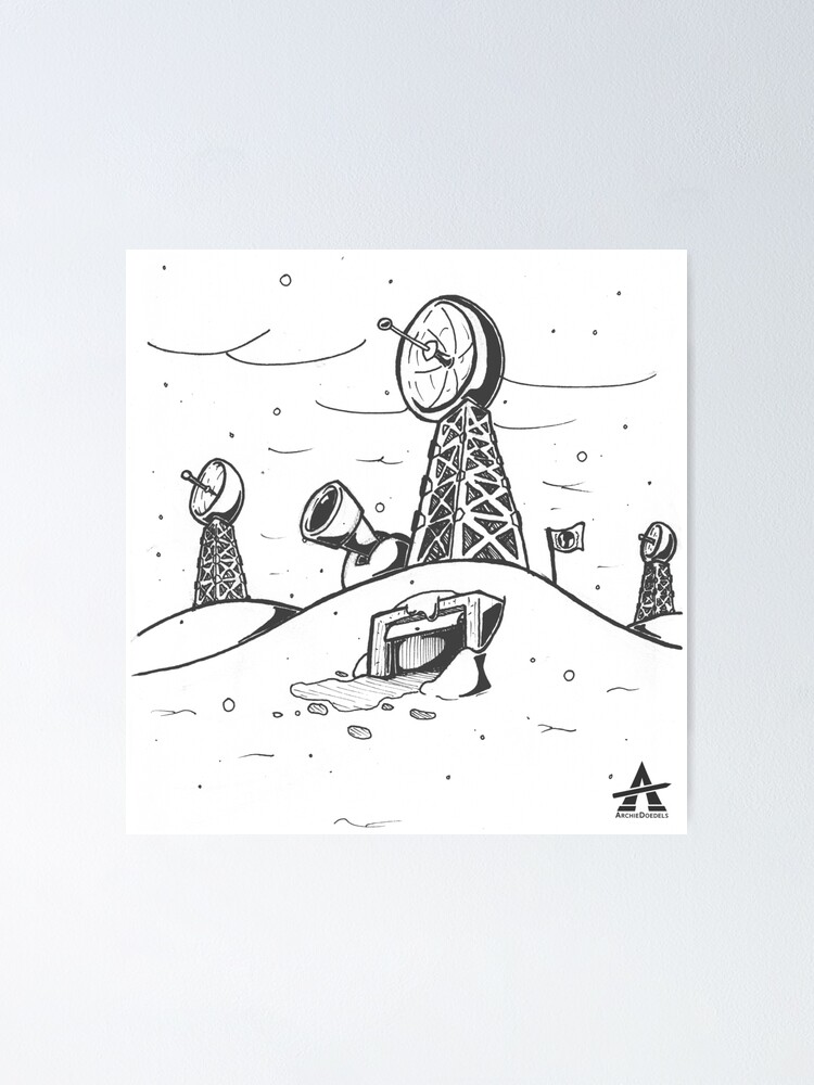 "Arctic Base Line Art" Poster by ArchieDoedels | Redbubble