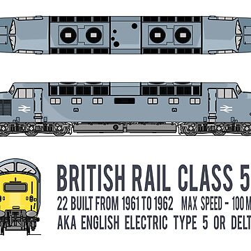 "British Rail Class 55 Deltic Train Locomotive Diagrams Gift" Poster ...