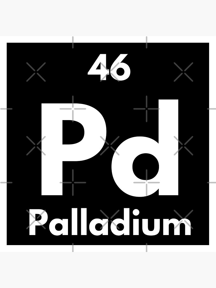 "Periodic Table element number 46 Pd Palladium" Sticker for Sale by ...