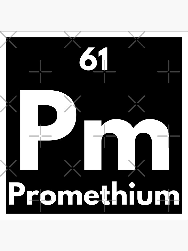 "Periodic Table element number 61 Pm Promethium" Sticker for Sale by ...