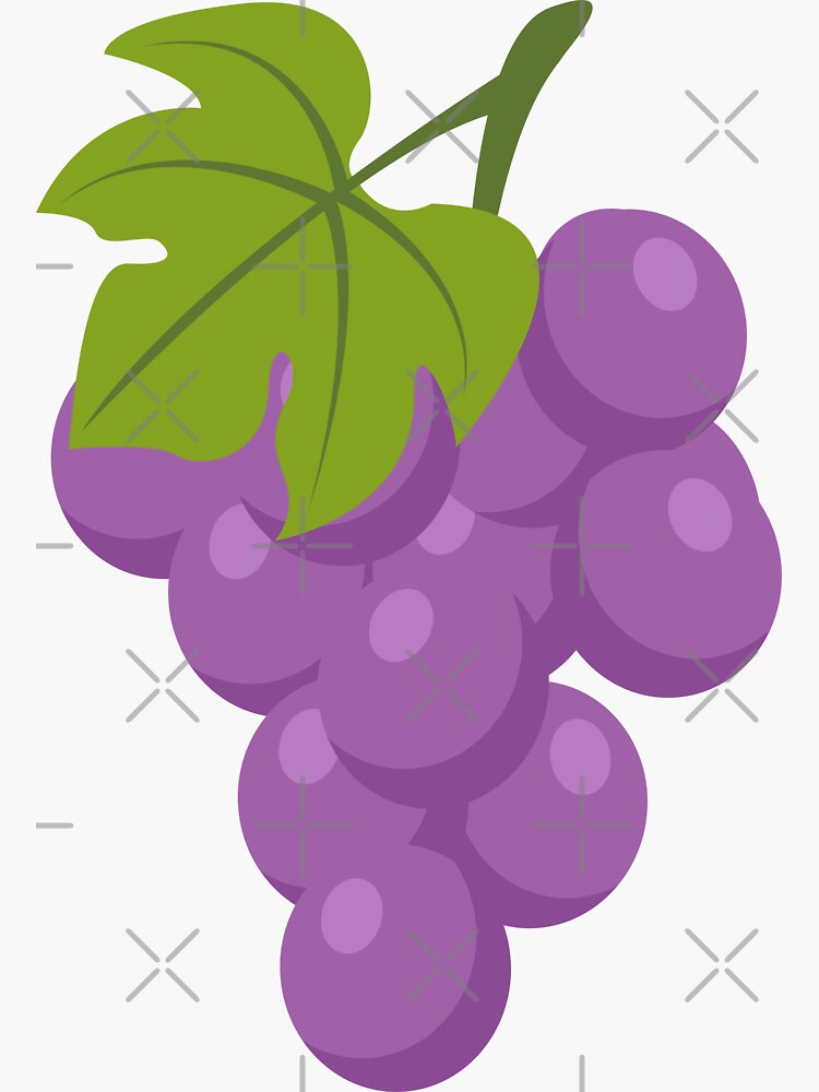 "Grapes" Sticker for Sale by NoNameArt | Redbubble