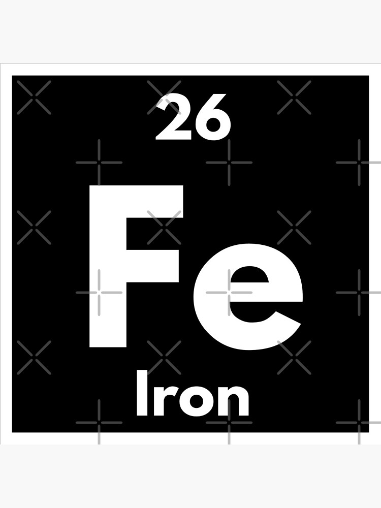 Póster «Número de elemento de la tabla periódica 26 Fe Hierro» de ...