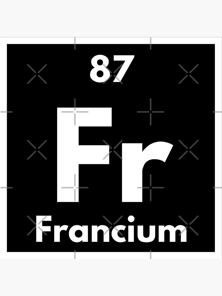 Lámina fotográfica «Número de elemento de la tabla periódica 87 Fr ...
