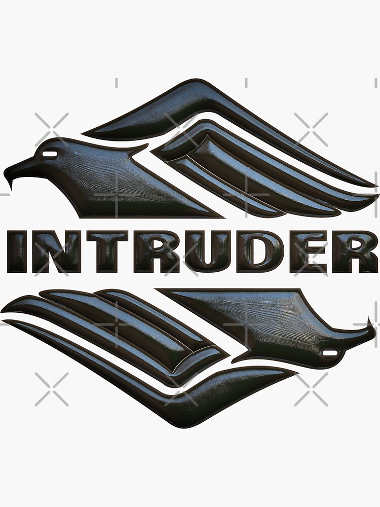 "Intruder Logo 3-2 black steel" Sticker for Sale by Intruder-Motor ...