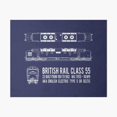 "British Rail Class 55 Deltic Train Locomotive Blueprint Diagrams Gift ...