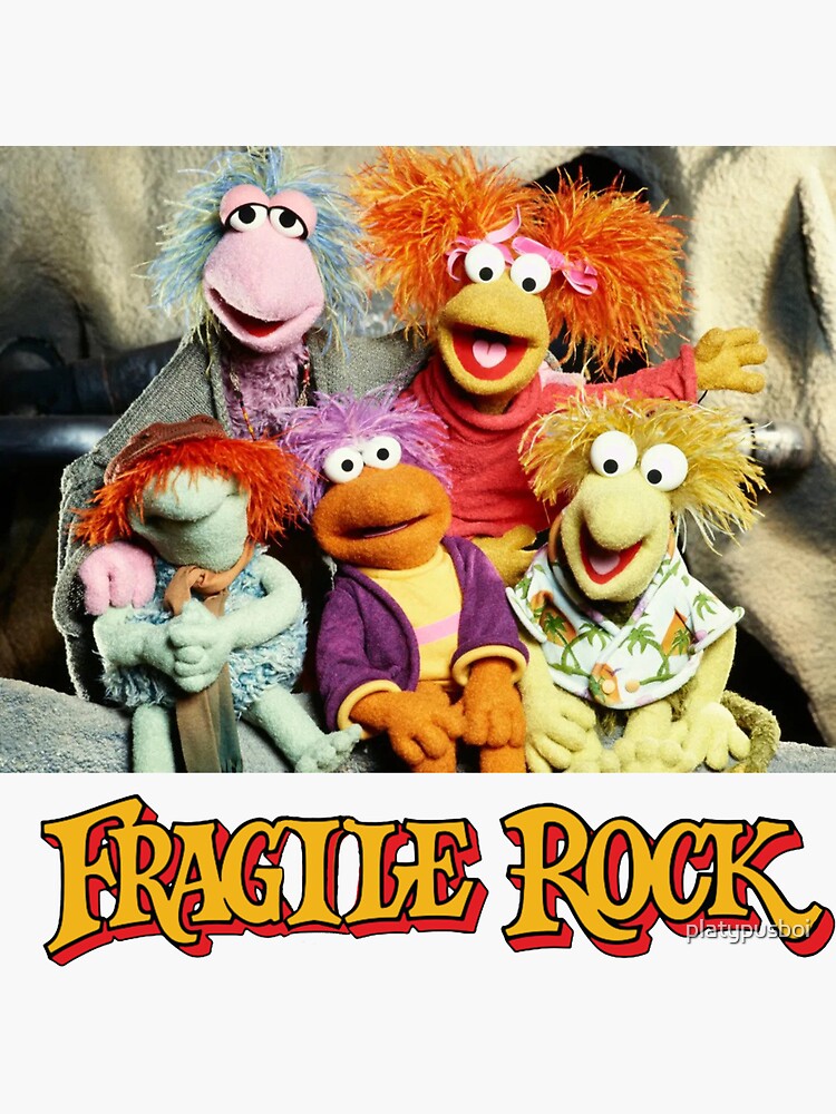 "Fragile rock Fraggle Rock" Sticker for Sale by platypusboi | Redbubble