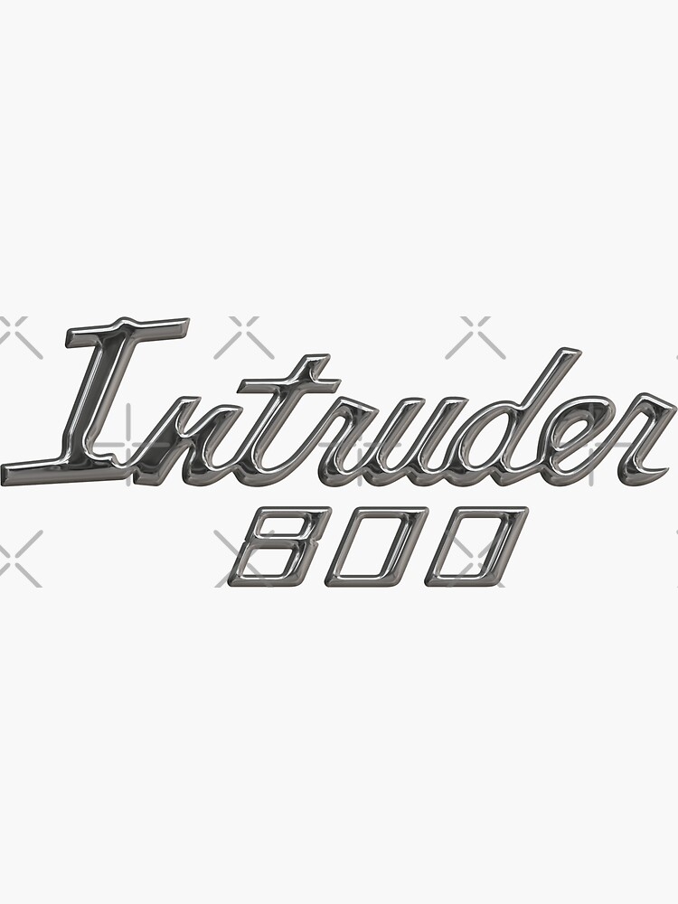 "Intruder VS 800 lettering chrome 1" Sticker for Sale by Intruder-Motor ...