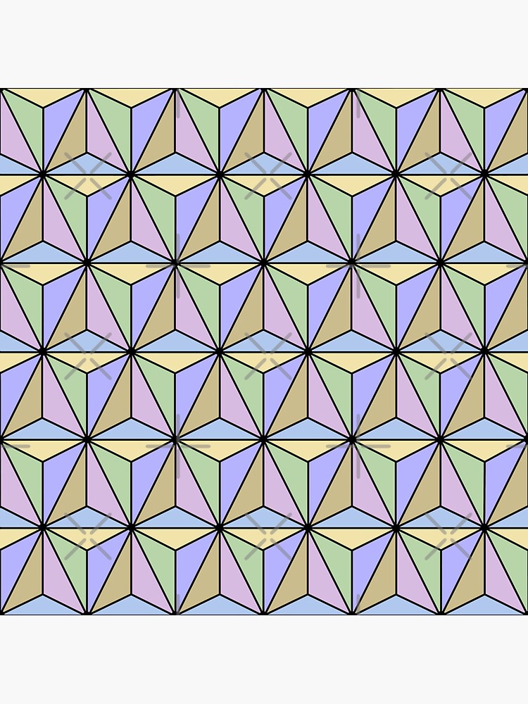 "Geometric Triangles Pastel Colour" Sticker for Sale by Russell102 ...