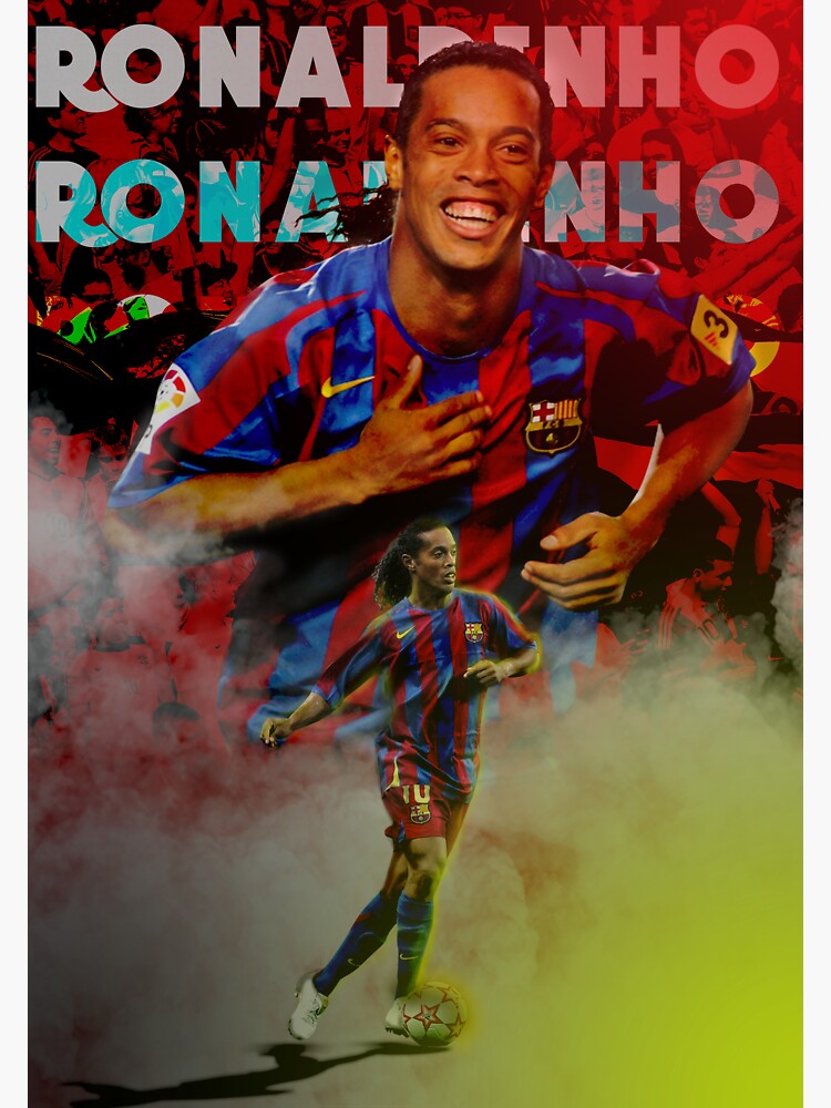 "poster ronaldinho" Sticker for Sale by kawaii-easyshop | Redbubble