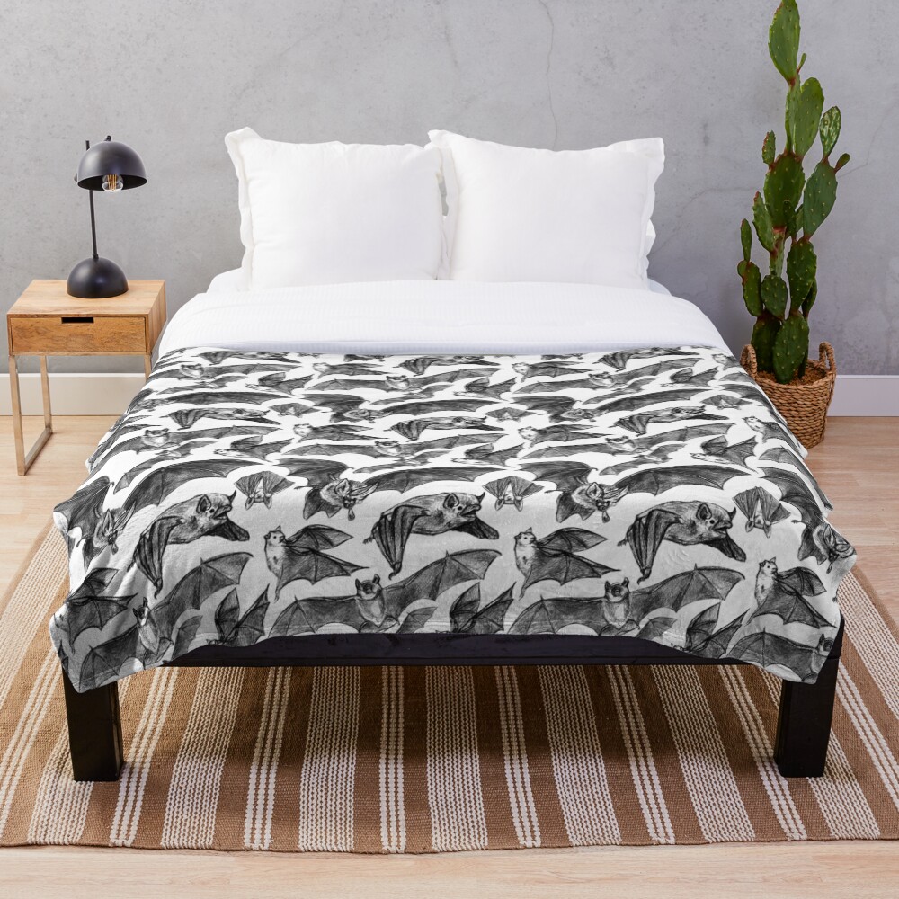 "Bat pattern" Throw Blanket for Sale by EllenorMererid | Redbubble