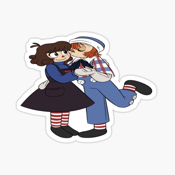 "Raggedy Ann And Raggedy Andy" Sticker for Sale by Par-kids | Redbubble